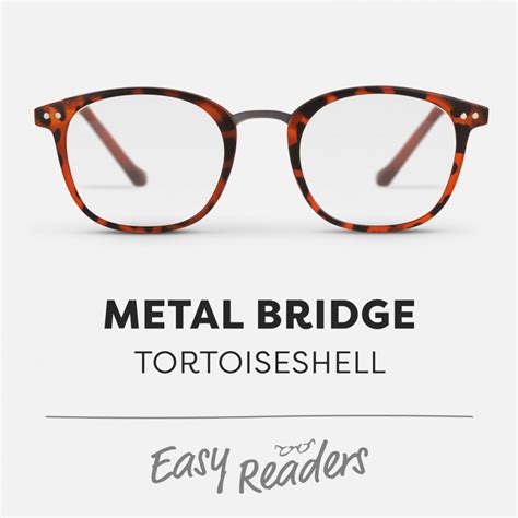Easy Readers Metal Bridge Tortoiseshell Reading Glasses If