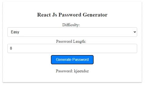react js generate random password