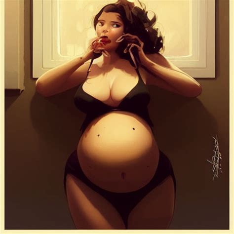 02008 1773588399 Woman With Big Pregnant Belly Se By Expandolicious2