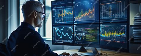 An Analyst Uses A Computer And Dashboard For Data Business Analysis And Data Management System