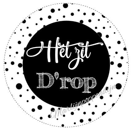 Sticker Met Tekst Het Zit D Rop Cm Doorsnee Zwart Meester Stickers Marlijndesign