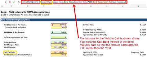 Yield To Call Formula Meaning And Excel Examples