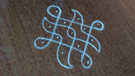 5 Dots Easy Rangoli Muggulu Youtube