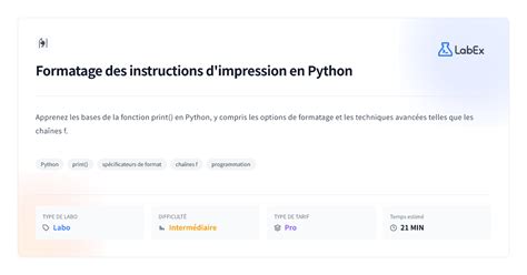 Python De Base Fonction Print Spécificateurs De Format Chaînes