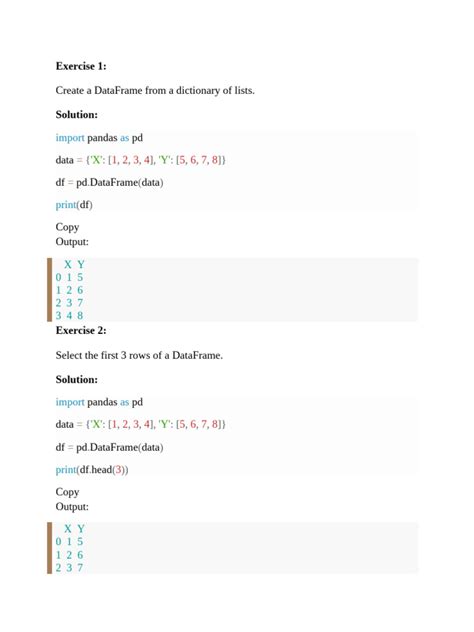 Unit5 Pandas 100 Ques Ans Pdf Data Analysis Computer Programming
