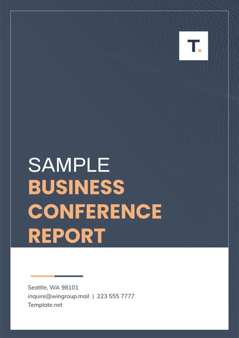 Free Sample Business Conference Report Template To Edit Online