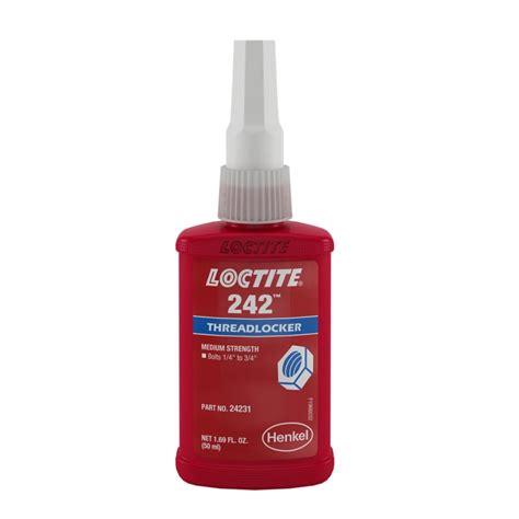 Loctite® 242 Blue Medium Strength Threadlocker Exd Supply