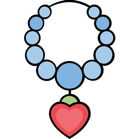 Necklace Generic Color Lineal Color Icon