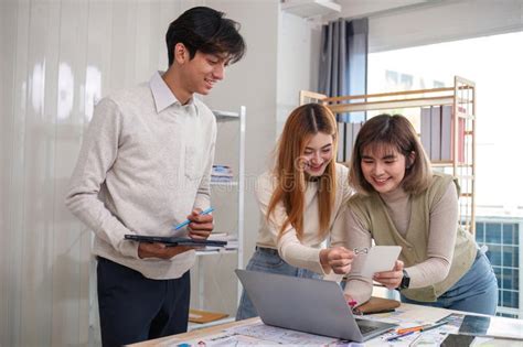 Creative Designer Team Meeting On Application Design And Ux Ui Usability Planning Modern