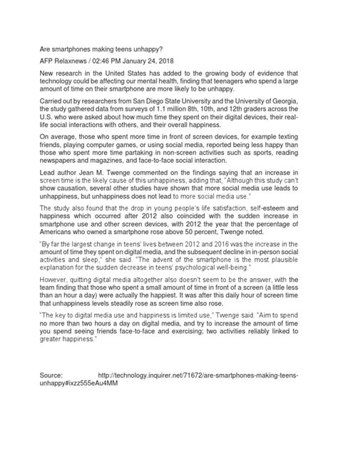 elms assignment feb 8 pdf adolescence social media