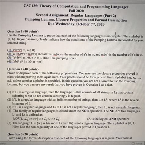 Csc Theory Of Computation And Programming Chegg