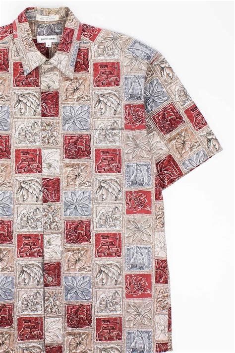 Vintage Pierre Cardin Collage Print Hawaiian Shirt Gem