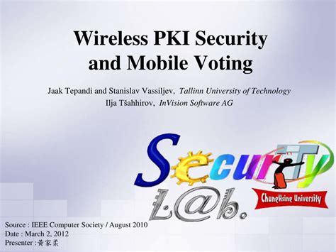 PPT Wireless PKI Security And Mobile Voting PowerPoint Presentation Free Download ID