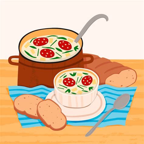 Soup And Bread Clip Art Free Vectors Bread Bowl Gratin