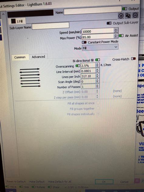 Fill Mode Not Working Goes To Offset Fill Lightburn Software
