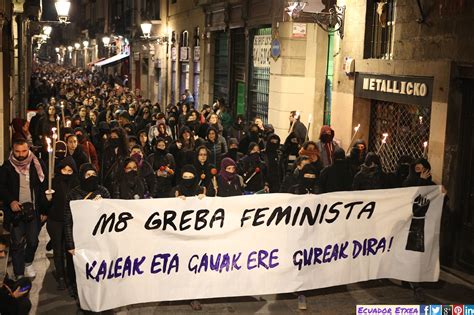 Las Calles De Bilbao Se Encienden Con La Llama De La Huelga Feminista