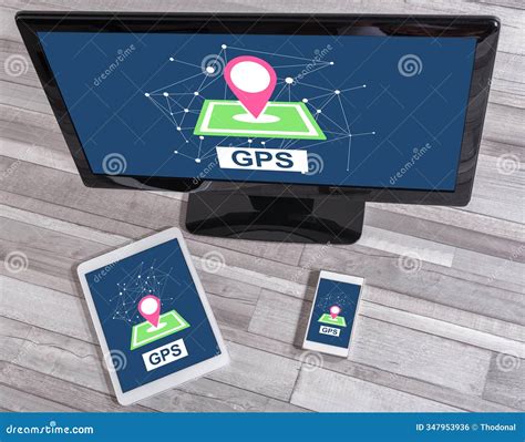 Gps Concept On Different Devices Stock Photo Image Of Application Marker 347953936