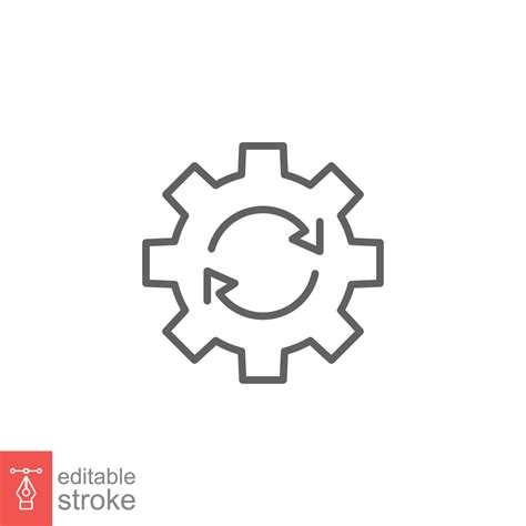 System Update Icon Simple Outline Style Software Update Computer