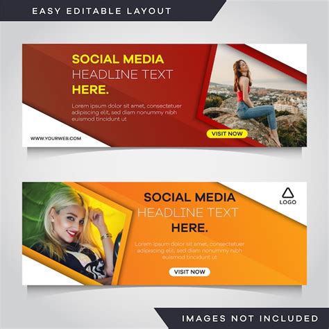Premium Vector Modern Abstract Banner Pack Template