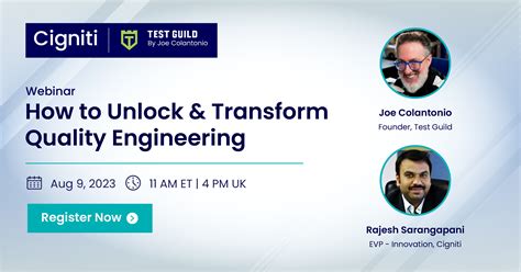 Webinar How To Unlock Transform Quality Engineering Datafloq