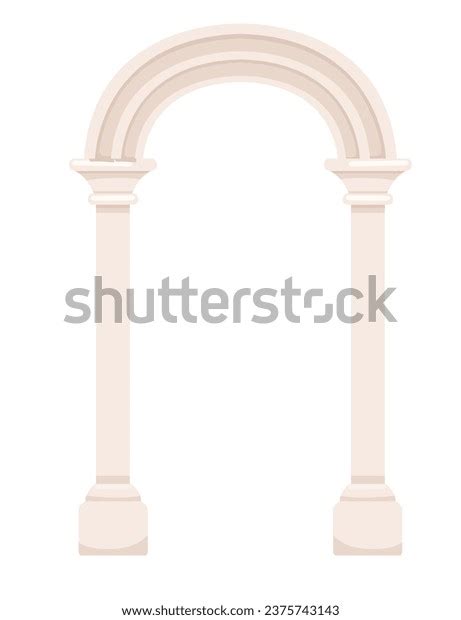 Architecture Arch Columns Ancient Pillars Ornament Stock Vector