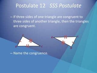 4 2 SSS SAS ASA Postulates PPT