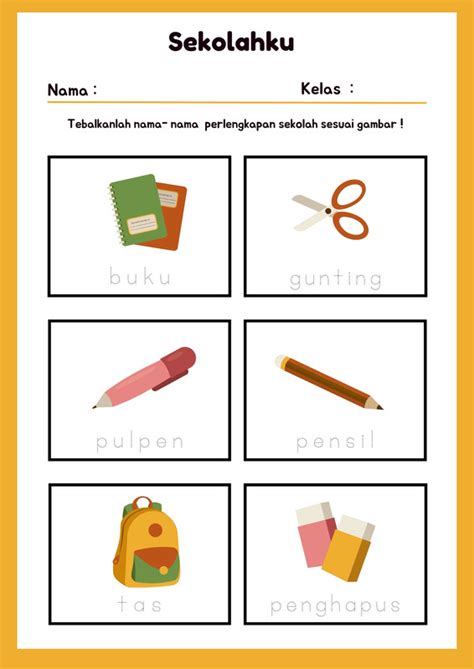 Halaman Gunakan Contoh Lembar Kerja Bisa Dicetak Canva