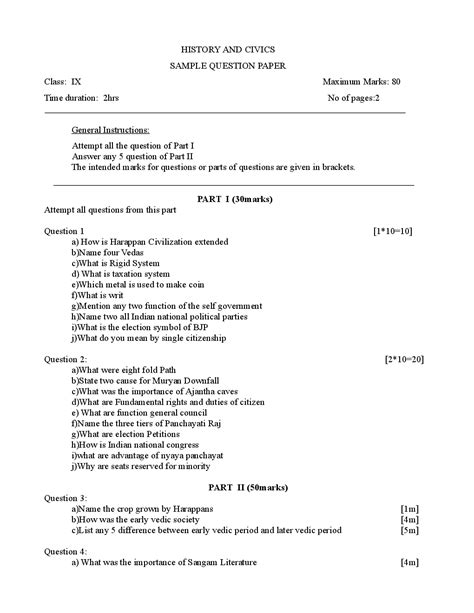 Download Icse Sample Question Papers For Class 9 History And Civics Pdf Online 2022