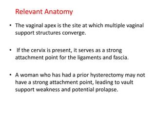 Vaginal Vault Prolapse And Suspension Pptx