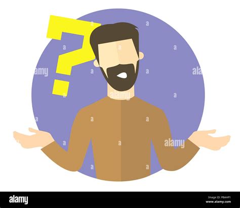 Man With A Question Mark Person Doubts I Dont Know Expression