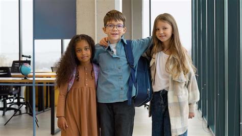 Three Diverse Pupils Together In Classroom 49889597 Stock Video At Vecteezy