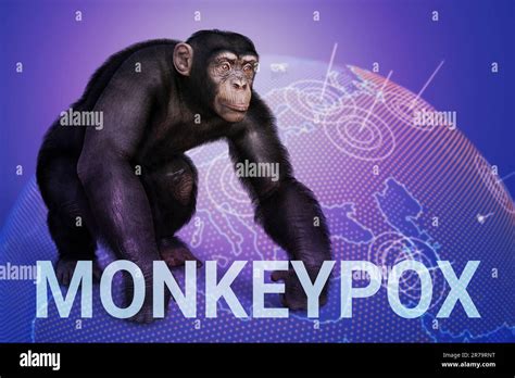 Monkeypox Awareness Monkey On A Background With Earth Map And