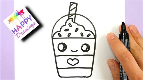 How To Draw A Cute Starbucks Coffee Cup Step By Step
