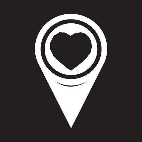 Map Pointer Heart Icon 643617 Vector Art At Vecteezy