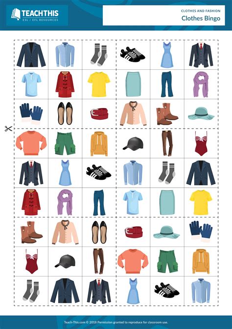 Fashion Worksheets