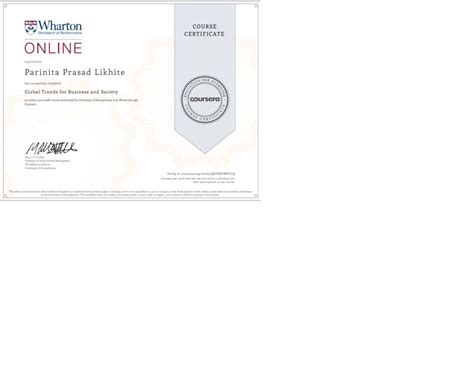 Parinita Likhite On Linkedin Completed The Global Trends For Business And Society Course By The