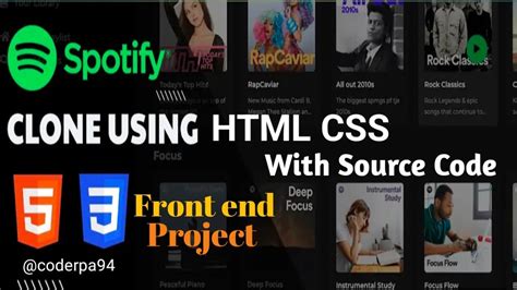 Spotify Clone Using Html Css Html Css Webdevelopment Spotify