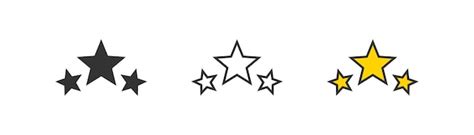 Trois étoiles Icône De Qualité Isolée Sur Un Fond Clair Symbole Du Prix