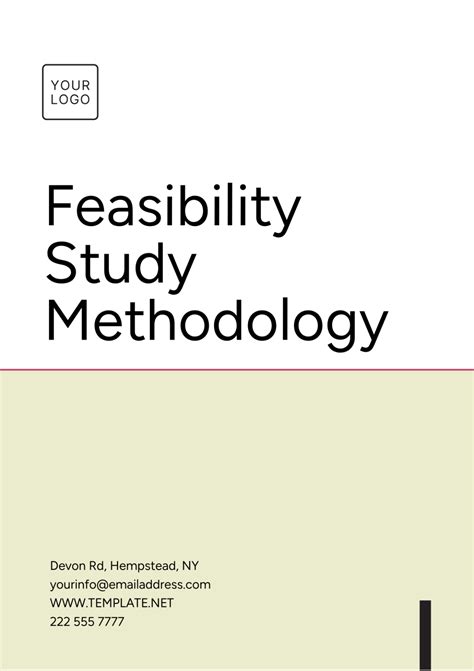 Free Feasibility Study Methodology Template To Edit Online