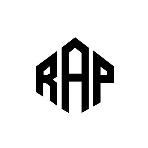 Diseño De Logotipo De Letra Rap Con Forma De Polígono Diseño De