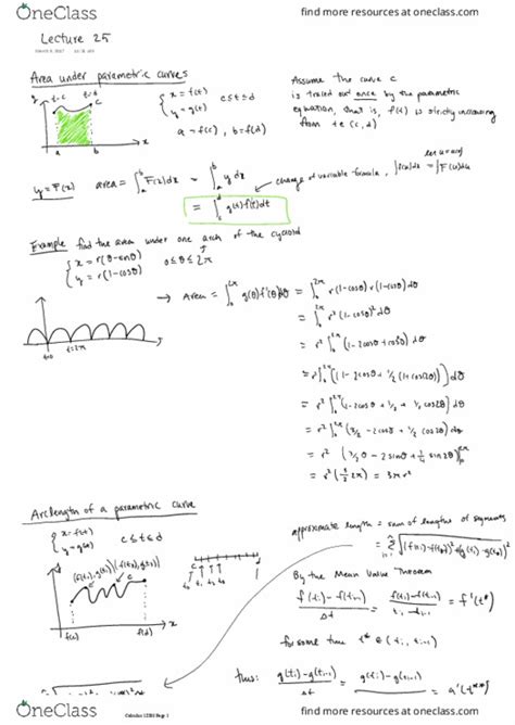 Math 1zb3 Lecture 25 1zb3 Lecture 25 Notes Oneclass