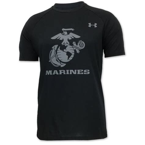 Usmc T Shirts Marines Under Armour Oorah Tech T Shirt In Black