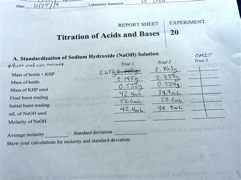 Solved 6e Date Llzs Laboratory Instructor Report Sheet Experiment