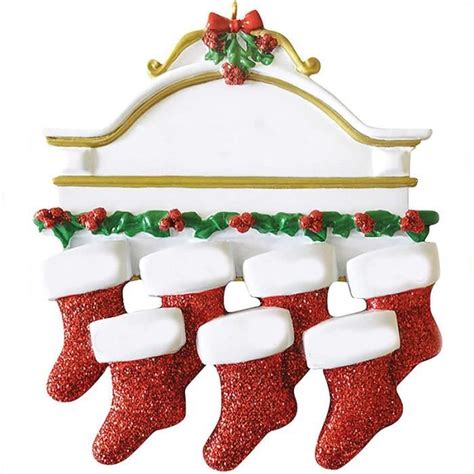 Décorations de Noël personnalisées 2024 Famille Chaussettes Nom