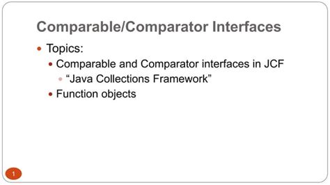 Comparable Comparator Pptx