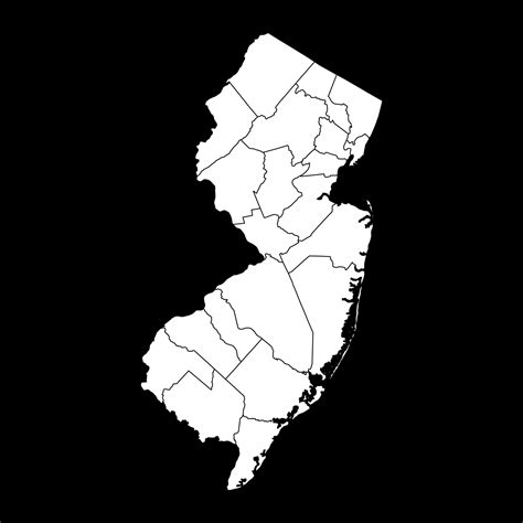 New Jersey State Map With Counties Vector Illustration 26834367