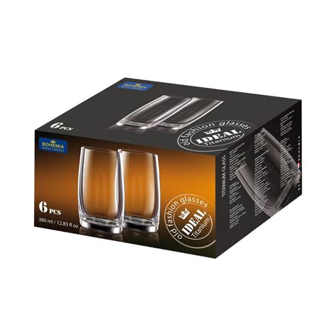 Set De Vasos Bohemia Ideal 380ml 6 Piezas