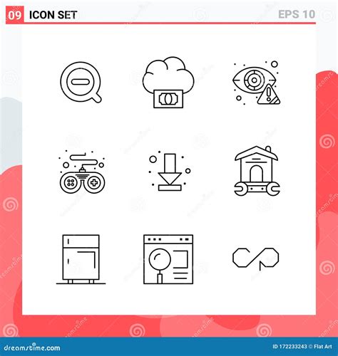 Collection Of Vector Icons In Line Style Modern Outline Symbols For Web And Mobile Stock