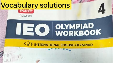 Class 4 Ieo Workbook Topic 1 Vocabulary Solution International