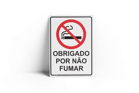 Placa Proibido Fumar 18 X 25 Cm De Pvc 2 Mm Elo7